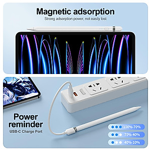 Stylus Pencil for iPad 9th/10th Generation, Yebos Stylus Palm Rejection, Magnetic Design,Compatible with Apple iPad Pro11&12.9",iPad Air 3/4/5,iPad 6-10,iPad Mini 5/6,iPad Pencil 1st/2nd Generation