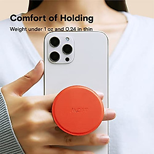 MOFT Universally Compatible Magnetic Phone Grip Stand, 360° Rotation Adjustable Angles, Pocket-Friendly for Andriod, iPhone and All Smartphones,Orange