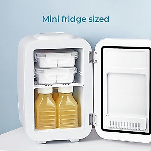 carrotez 2 Compartment Snack Containers, Portion Control Container, Small Food Storage Containers, Small Snack containers with Airtight lids, BPA Free, Stackable, Reusable, 2 PACK