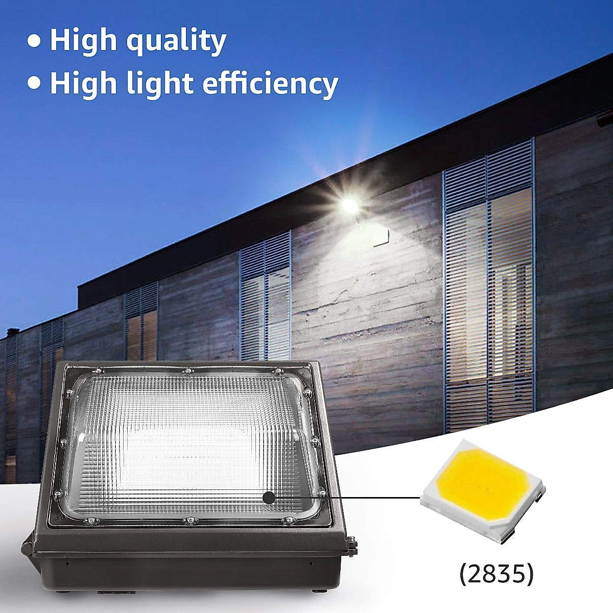 Lepro 2 Pack WL5000 LE Solar Flood Lights Outdoor Motion Activated Security Lights & Dusk to Dawn Area Light with Photocell