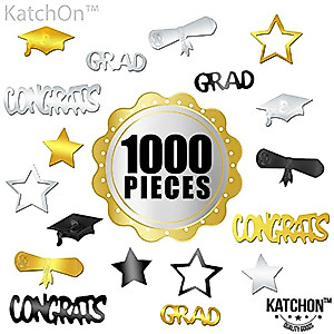 KatchOn, Congrats Grad Graduation Confetti 2023 - Pack of 1000 | Grad 2023 confetti for 2023 Graduation Decorations | Graduation Table Decorations | Graduation Decorations Class of 2023 Decorations
