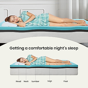 Maxzzz 4 Inch Full Size Mattress Topper, Gel Memory Foam Mattress Topper, CertiPUR-US Certified, 74 * 54 inches.