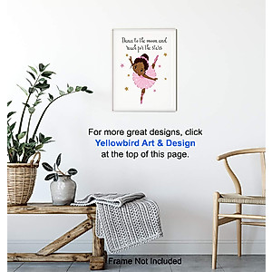 Black Wall Art for African American Girl Black Girl Gifts African American Girl Gifts - African American Wall Art - Afro Wall Art - Ballerina Wall Decor - African American Little Girls Room Decor 8x10