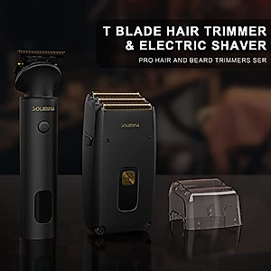 Solimpia Foil Shaver Electric Shavers for Men Bald Head Shaver Zero Gapped Cordless Nose Hair Trimmer Electric Razor Clipper T-Blade Men’s Grooming Kit Professional