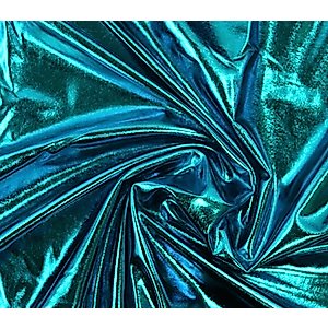 Spandex Fabric Metallic Turquoise / 60" Wide/Sold by The Yard
