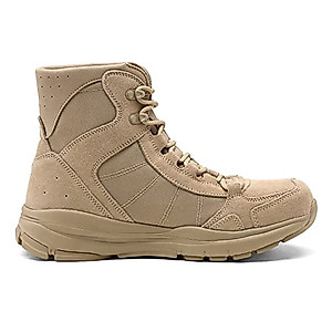 NORTIV 8 Men's Lightweight Hiking Work Boots 6 Inches Tactical Military Boots Lightweight Outdoor Motorcycle Combat Boots SNMT221M Sand Size 14 M US