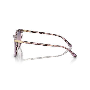 Coach HC8378U Universal Fit Sunglasses, Iris Tortoise/Purple Gradient, 57 mm