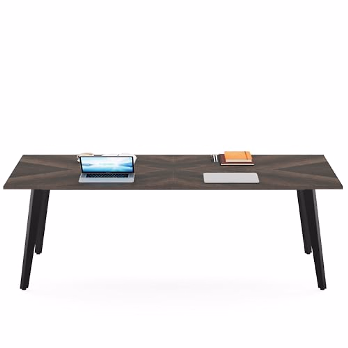 LITTLE TREE 6FT Conference Table, 70.2”W X 30.9”D Rectangular Meeting Room Table Seminar Table,Brwon