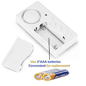 Fridge Door Alarm with Delay Upgrade 3/15/30/60 Seconds Security Window/Door Alarm for Home Safety Loud 108dB Freeze Door Open Chime Refrigerator Alert (1 Set)