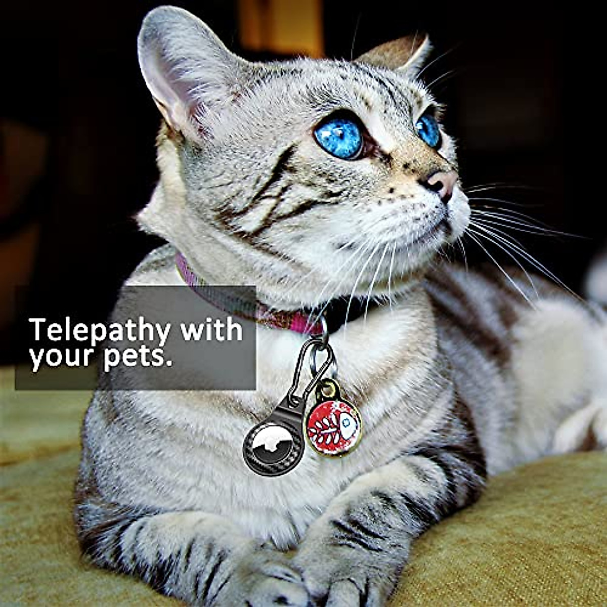 WSKEN for Airtag Case with Keychain 2021,[Anti -Lost] Metal Carbon Fiber Protective Premium Cover Portable Protector Ring Holder for Apple Airtags Accessories- Black