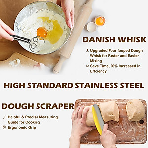 Neddie Silicone Banneton Bread Proofing Baskets, 9 Inch Round & 10 Inch Oval Foldable Sourdough Baking Basket, Complete Set for Bread Making With Essential Tools, Easy to Clean and Storage (Green)