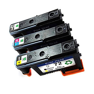 1 Set HP72 Replace printheads C9380A C9383A C9384A compaitble HP 72 Designjet T610 T620 T770 T790 T1100 T1120 1200 T1300 T2300 (1G/PK+1M/C+1MK/Y)