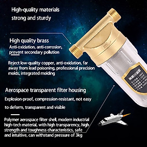 CJGS Water Pre-Filter,Whole House Spin Down Sediment Water Filter- Flushable Prefilter Filtration for Whole House Water Filter Purifier System Pipe Diameter 25mm