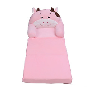 Aqur2020 Foldable Kids Sofa Lazy Toddler Seat Folding Cow Girl for Pink Sofa Bed Couch Cute Sofas (3 Layer)