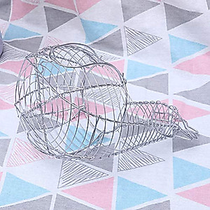 Zerodeko Metal Wire Egg Basket Chicken Shaped Wire Gathering Basket Country Style Chicken Egg Storage Basket for Collecting Carrying Eggs Silver