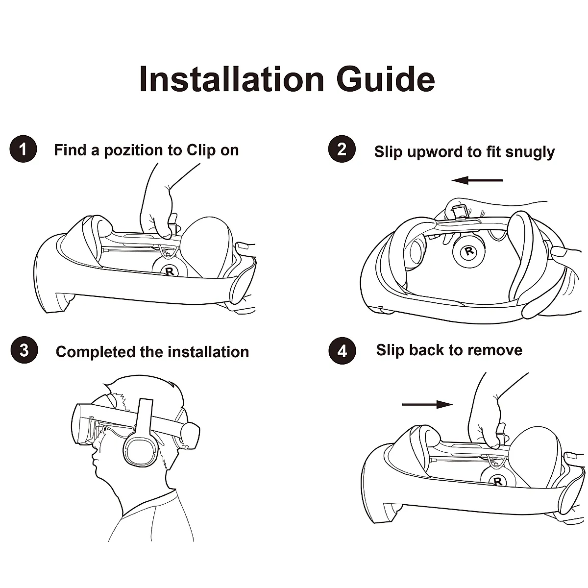 Globular Cluster Stereo VR Headphones for Meta Quest Pro - Clip On Design Easy to Install and Remove- Clip Point and Arm Angle Adjustable