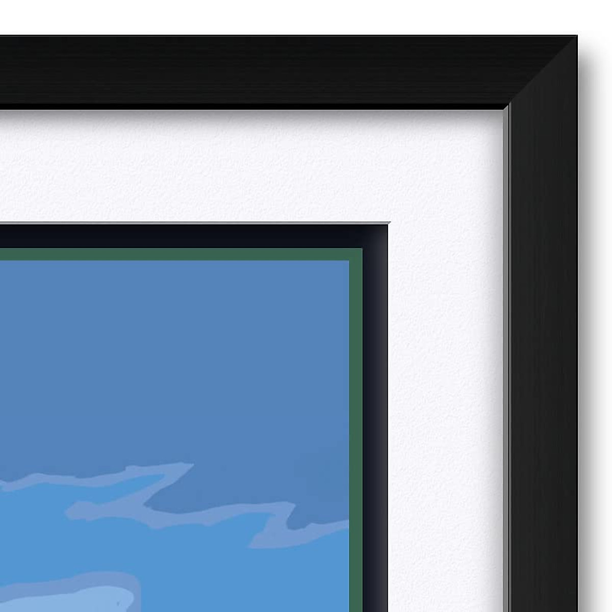 Lake George New York Loon & Chick Professionally Framed & Matted Art Print from Illustration by Artist Joanne Kollman Framed Art Size: 24" x 30"