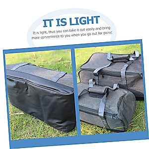 VALICLUD Outdoor Storage Bag Fine China Storage Containers Frying Pan with Lid Container with Lid Utensil Bag Outdoor Stove Snack Bar Organizer Flatware Storage Large Barbecue Oxford Cloth