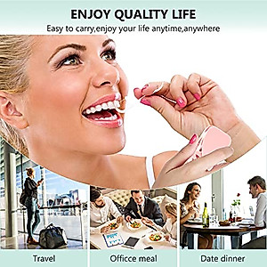 Portable Dental Floss Picks Dispenser Floss Holder Upgrade Automatic Travel Case Floss Dispenser Refillable Floss Box Professional Floss Pick Organizer for Teeth Cleaning (4 Pack)