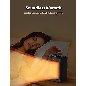 1000W/700W Space Heater, Small Ceramic Space Heater with Thermostat, Mini Portable Electric Heater with Fast Safety Heat, Multiple Protection for Home Office Desk