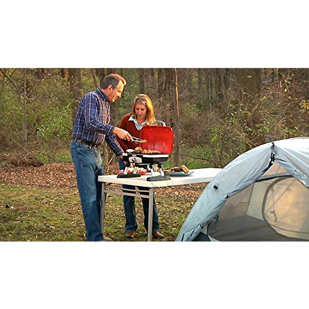 Cuisinart CGG-180T Portable, 17.6 x 18.6 x 11.8-Inch, Petit Gourmet Tabletop Gas Grill, Red