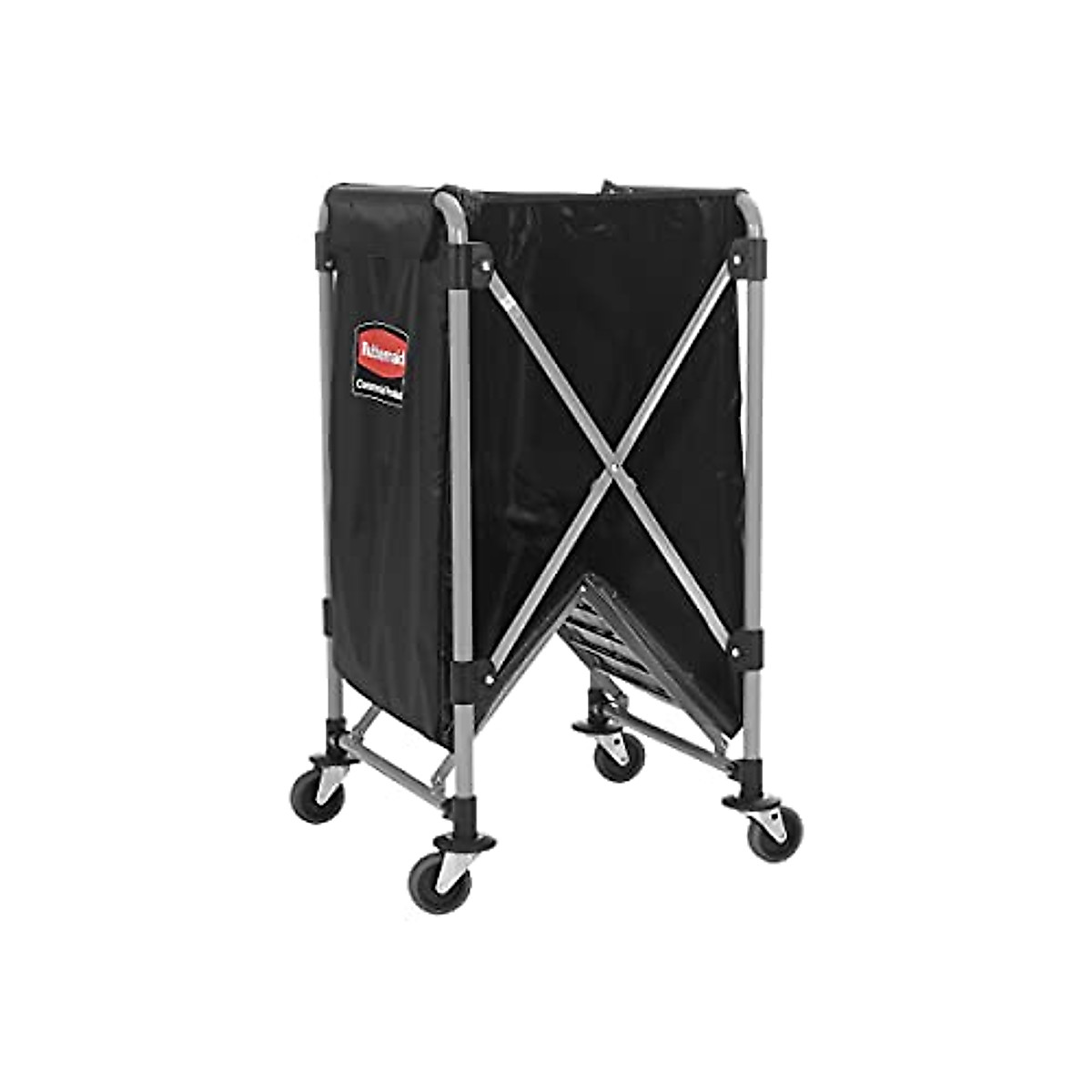 Rubbermaid 1881750 Collapsible X-Cart Steel Eight Bushel Cart 24 1/10W X 35 7/10D Black/Silver