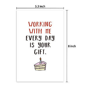 Ulbeelol Pompous Colleague Birthday Card, Funny Work Bestie Bday Card, Rude Boss B-day Card, Arrogant Birthday Card for Workmate