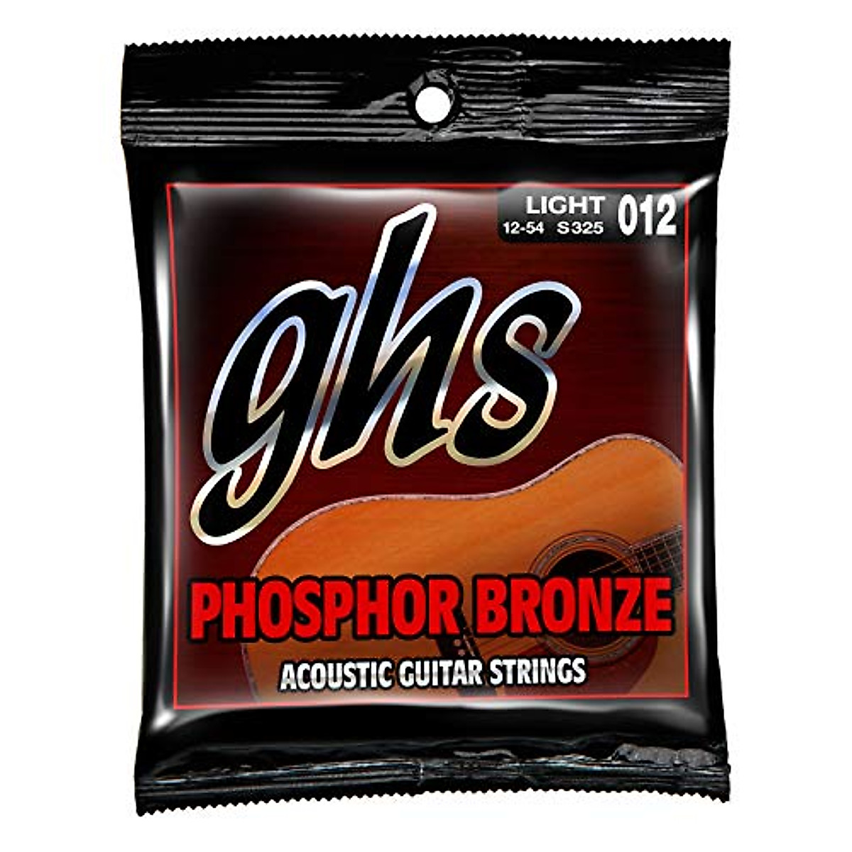 GHS Strings S325 Phosphor Bronze Acoustic Guitar Strings, Light (.012-.054)