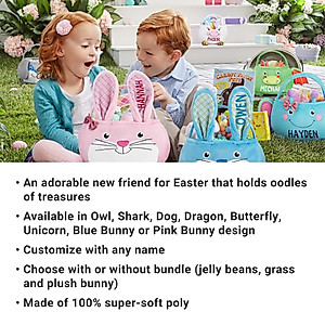Let's Make Memories Personalized Furry Critter Kids' Easter Basket - Pink Bunny
