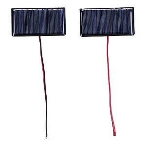 2Pcs Micro Mini Solar Cells, 68x36mm 0.3W 5V Polysilicon Micro Solar Panel Module, Mini Glue Power Solar Panels for All Kinds of Low?Power Electrical Appliances