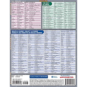 Portuguese Vocabulary QuickStudy Laminated Reference Guide (QuickStudy Academic)
