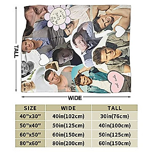 Channing Tatum Collage Blanket Ultra-Soft Micro Fleece Lightweight Warm Throw Blanket Suitable for Bedrooms Sofa and Travel Air Conditioning