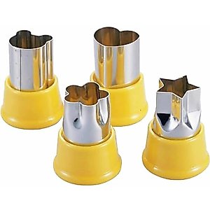 Simomurakihan Cookies & Vegetable Cutters 4pcs (Flowers, Stars, Hearts, Bear) 20830
