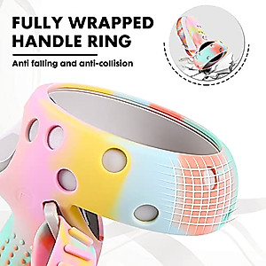 HASALASO Controller Grips Cover Accessories Compatible with Oculus Quest 2 with Battery Opening for Big Hands (Colorful)