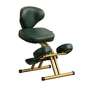 Atsti Kneeling Chair Ergonomic,Adult Spine Correction Solid Wood Computer Chair Backrest Adjustable Angle 40°,Office Chair with Adjustable Footrest