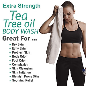 Natural Riches Tea Tree Oil Body Wash, 16 fl oz - Soothing, Calming, and Hydrating for Normal, Combination, Sensitive, Oily, and Dry sensitive skin bodywash