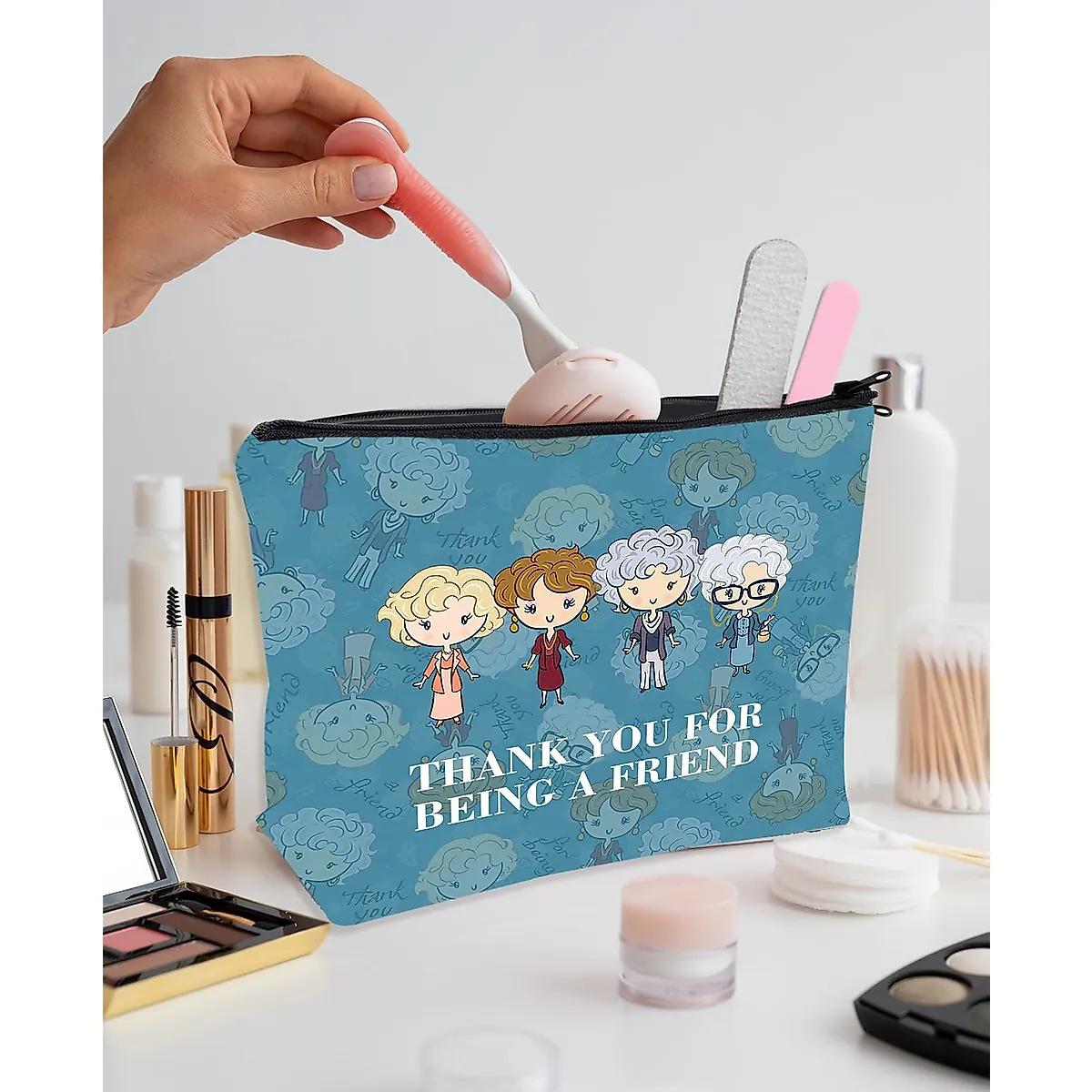 Golden Merchandise Fans Funny Singer Gear Merch Zipper Pouch TV Show Makeup Bag Merchandis for Women Friends Gifts Travel Cosmetic Bag