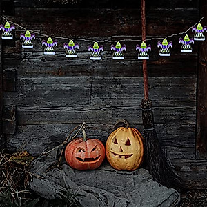BESPORTBLE 2 Sets Halloween Fairy String Lights Decoration Ghost Skull Twinkle Garden Lights for Indoor Outdoor Home Yard Party Lamp