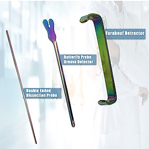 A2ZScilab-Dissection Kit -Multi Rainbow Color 23 Pcs Advanced Lab Dissection Kit- for Anatomy & Biology Students, Lab, Veterinary, Botany-12 Stainless Steel Instruments + Bonus Scalpel Handle & Blades