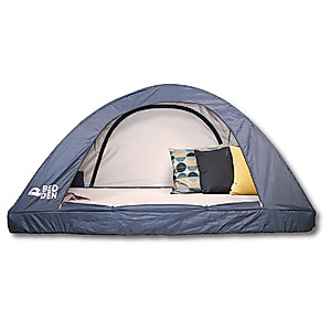 Bed Den - Foldable Privacy Bed Tent Canopy Twin XL (79.5" L x 37.4" W x 35" H) Pop Up College Dorm Room Kids Cozy Sleep Better