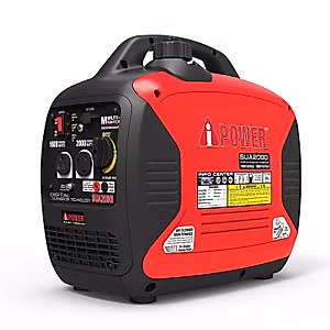 A-iPower Portable Inverter Generator, 2000W Ultra-Quiet RV Ready, EPA Compliant, Small & Ultra Lightweight For Backup Home Use, Tailgating & Camping (SUA2000iV)
