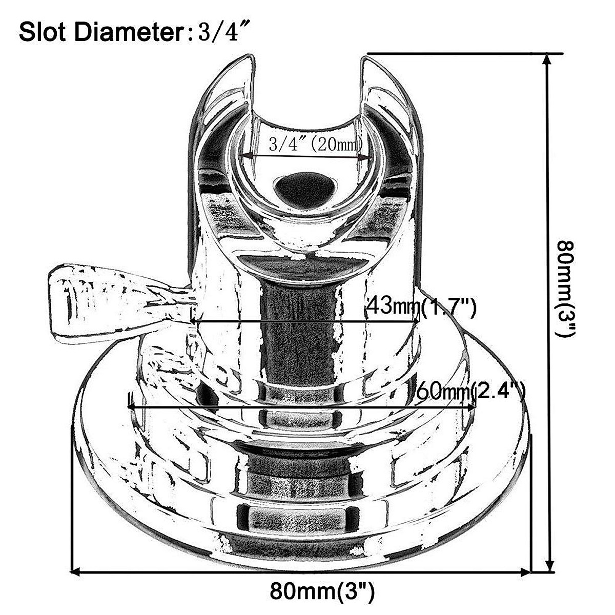 BOPai Vacuum Suction Shower Head Holder, Relocatable Handheld Showerhead Holder
