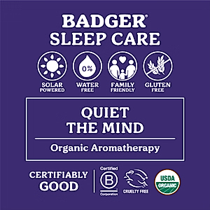 Badger - Sleep Balm, Lavender & Bergamot, Natural Sleep Balm, Scented Relaxing Balm for Children and Adults, Calming Night Balm, Organic Sleep Balm, 0.75 oz