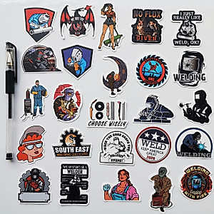 MiroSan 50Pcs Funny Welding Helmet Sticker Welder Welding Decals Welder Hard Hat Stickers for Worker Unicon