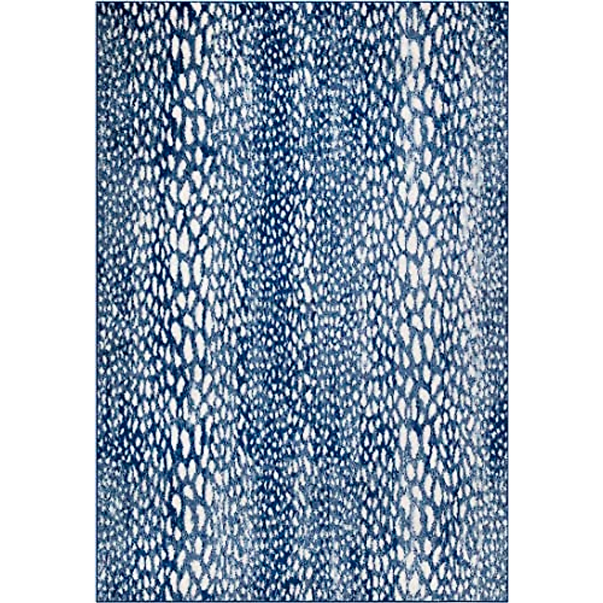 Abani Area Rug - 4x6 - Antelope Collection - Indoor Use - Blue & Cream Animal Print - Medium Pile-Turkish Made-Stain & Shed Resistant Livingroom Bedroom Kitchen Office-Safe for Kids & Pets-Soft Feel