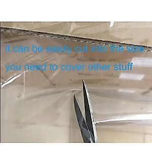 Golden Linens LLC 2.2 mm Thick Clear Plastic Transparent Tablecloth Protector Water Proof Heavy Duty Easy Clean, Long Lasting Kitchen Dinning Table, Family Gathering Party Holidays (60" X 90")