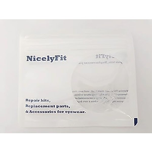 NicelyFit Screw-In Nose Pads w Air Cushion for Oakley Eye Glass Eyeglass Sunglass Frames 15mm x 7mm (Clear - 3 Pairs)