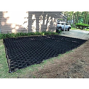Driveway Grids Garden Shed Base Grid,Heavy Duty Gravel Stabilizer Geocell Grid for Retaining Walls Driveway Path, Muds/Erosion Control Foundation Extensible ( Color : W x L , Size : 1m x 5m (3.3X16.5f