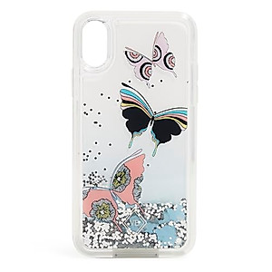 Vera Bradley Women's Glitter Flurry Protective Phone Case (Fits Multiple Models), Butterfly By, iPhone X