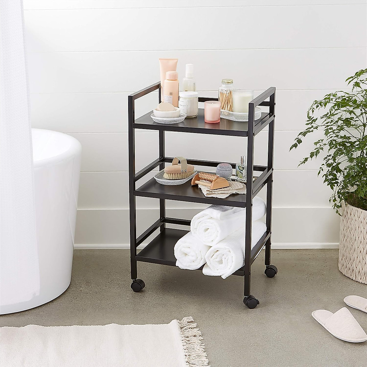 Amazon Basics 3-Tier Metal Rolling Cart
